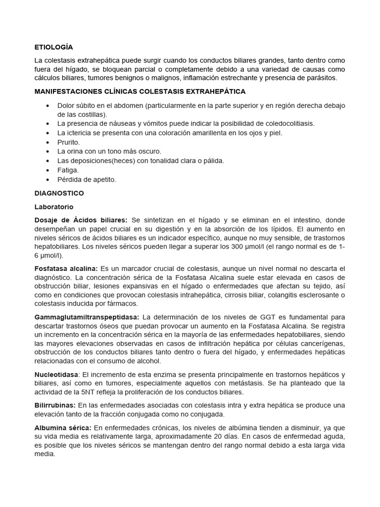 Colestasis y diagnóstico en mascotas | PDF | Bilis | Estreñimiento