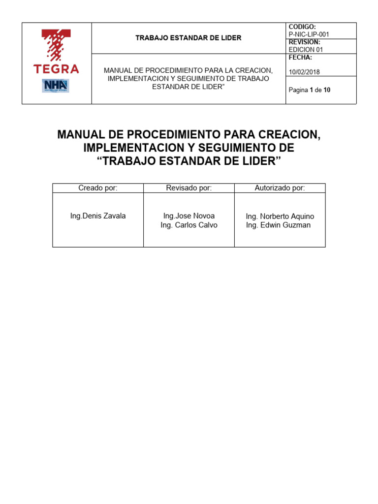 Procedimiento LSW | PDF | Business
