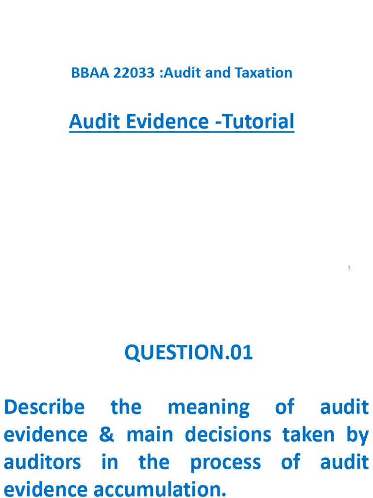Audit Evidence | PDF | Audit | Business