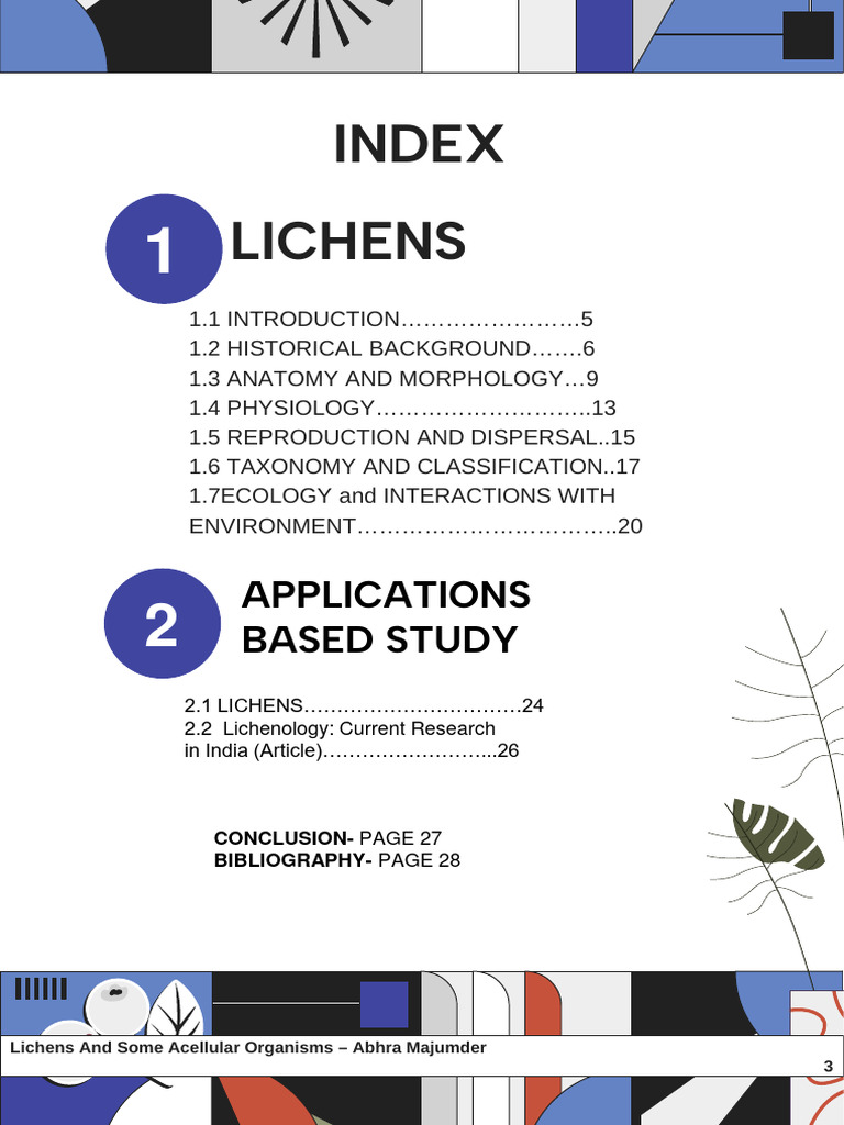 INDEX Lichens | PDF | Biology