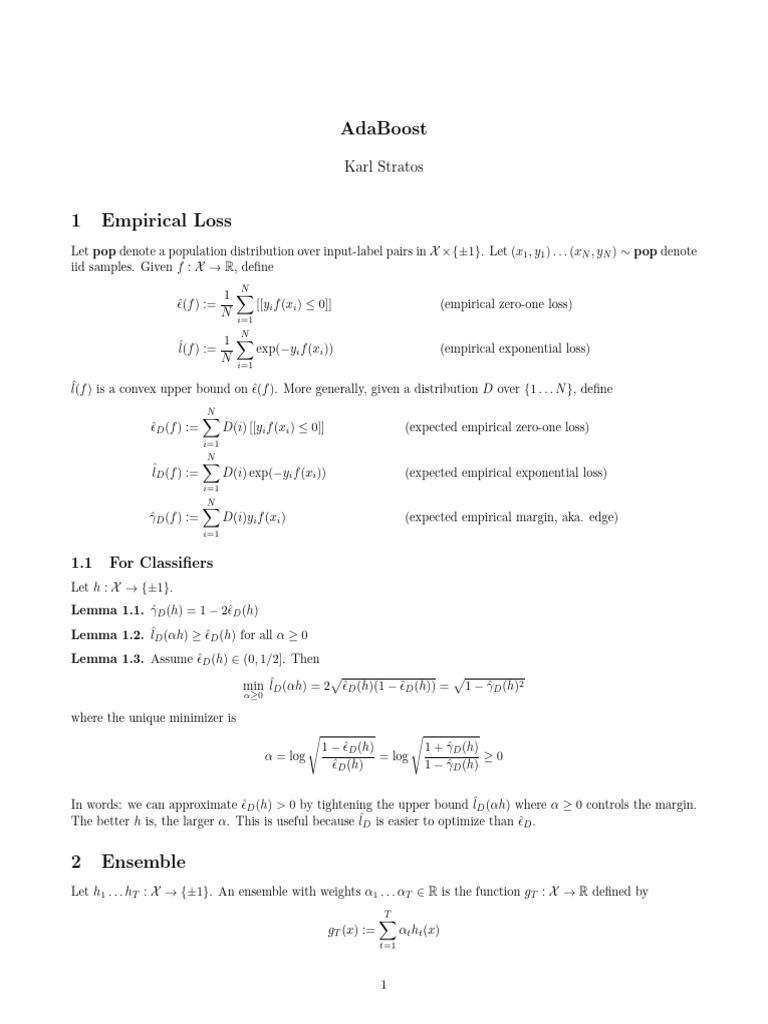 Adaboost | PDF | Exponential Function | Mathematics