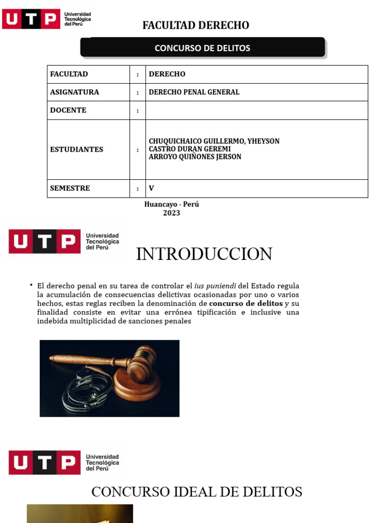 Concurso de Delitos | PDF | Derecho penal | Homicidio