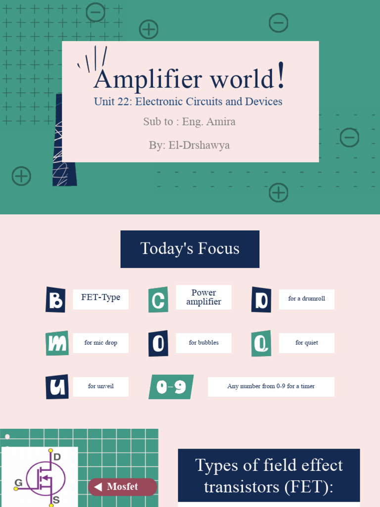 Amplifier World: Unit 22: Electronic Circuits and Devices | PDF | Field Effect Transistor ...