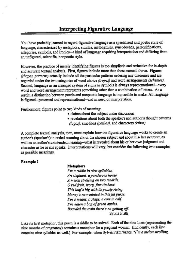 Interpreting Figurative Language | PDF