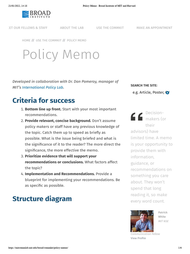 Policy Memo Guidance | PDF | Memorandum | Renewable Energy