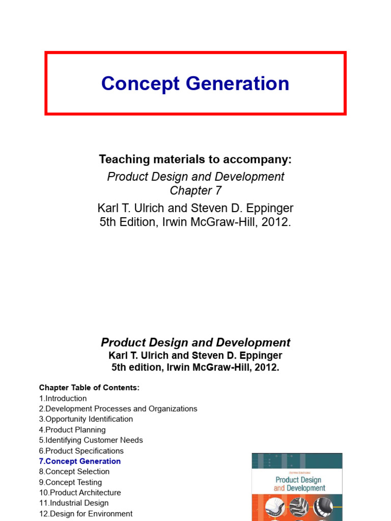 Ch7 Concept Generation | PDF | Design