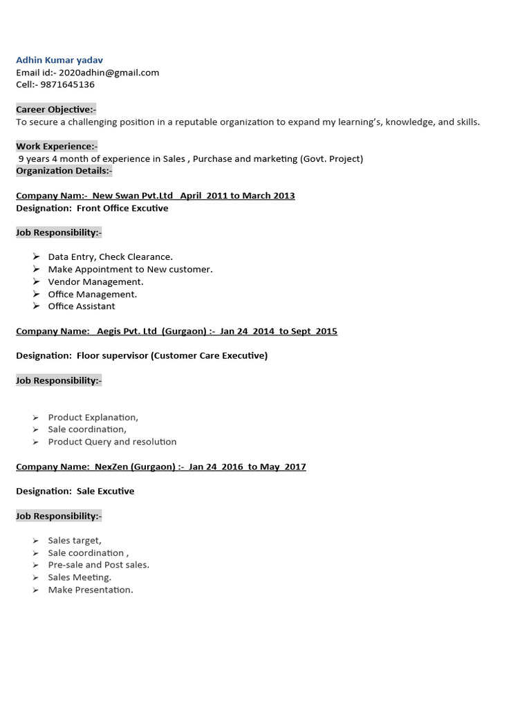 Resume Tendering | PDF