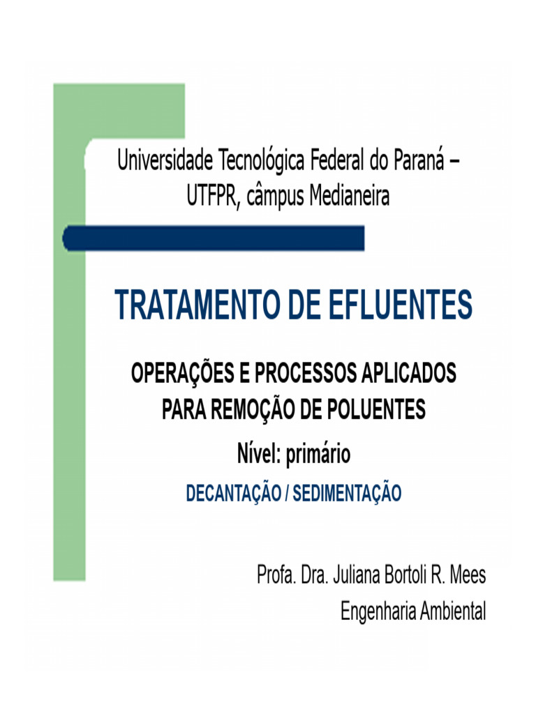 Aula 13 Decantação-Sedimentação | PDF | Força | Sólido