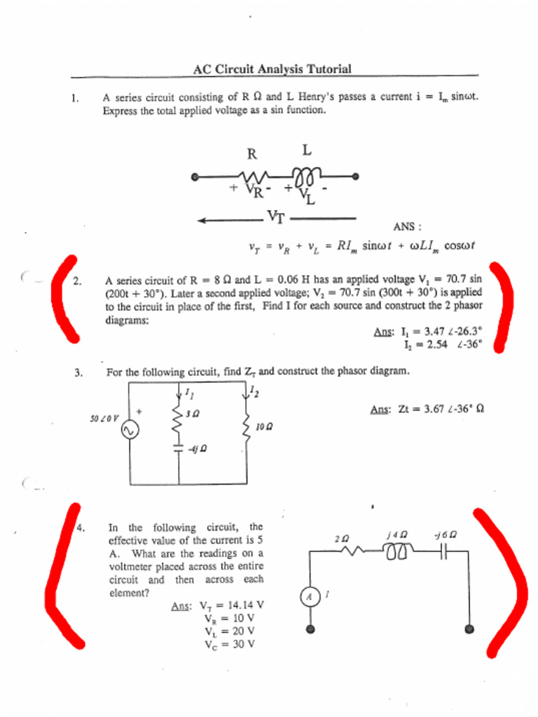 Tutorial - AC Circuit Analysis Tutorial | PDF