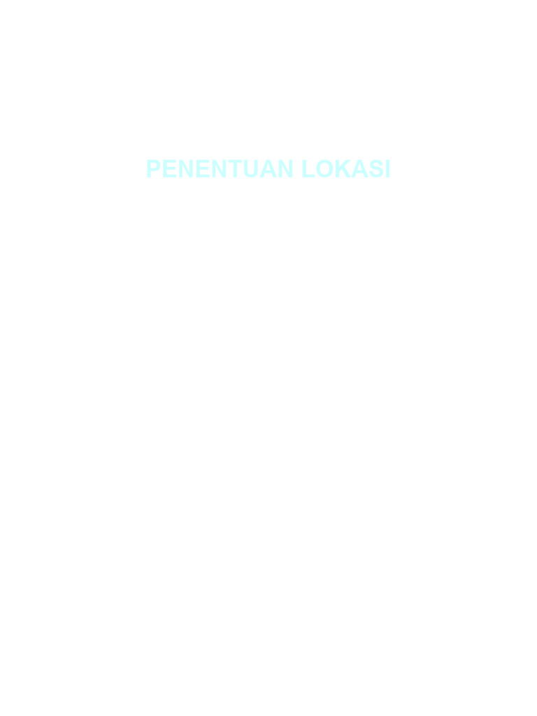 Penentuan Lokasi | PDF