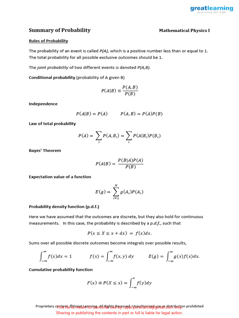 Probability+and+Distributions | PDF | Estimator | Probability Distribution