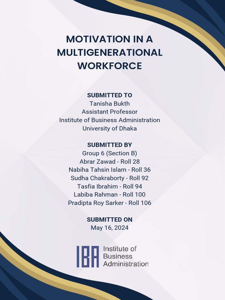 Multigenerational Workforce Motivation | PDF