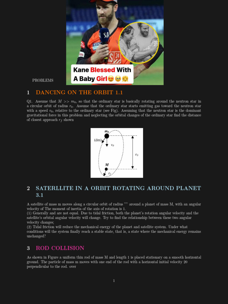 Physics Problems by Radhika Merchant | PDF | Orbit | Force