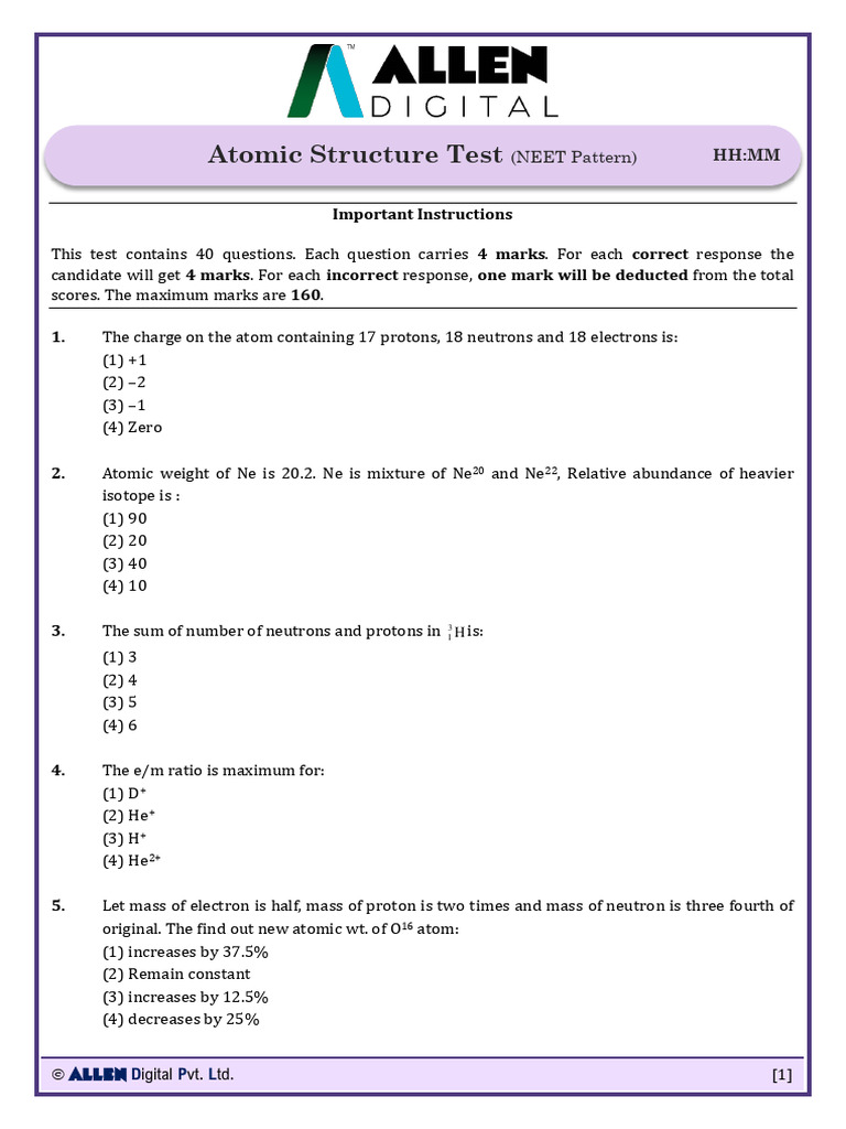 Exercise 1 - 2 | PDF | Atomic Orbital | Electron