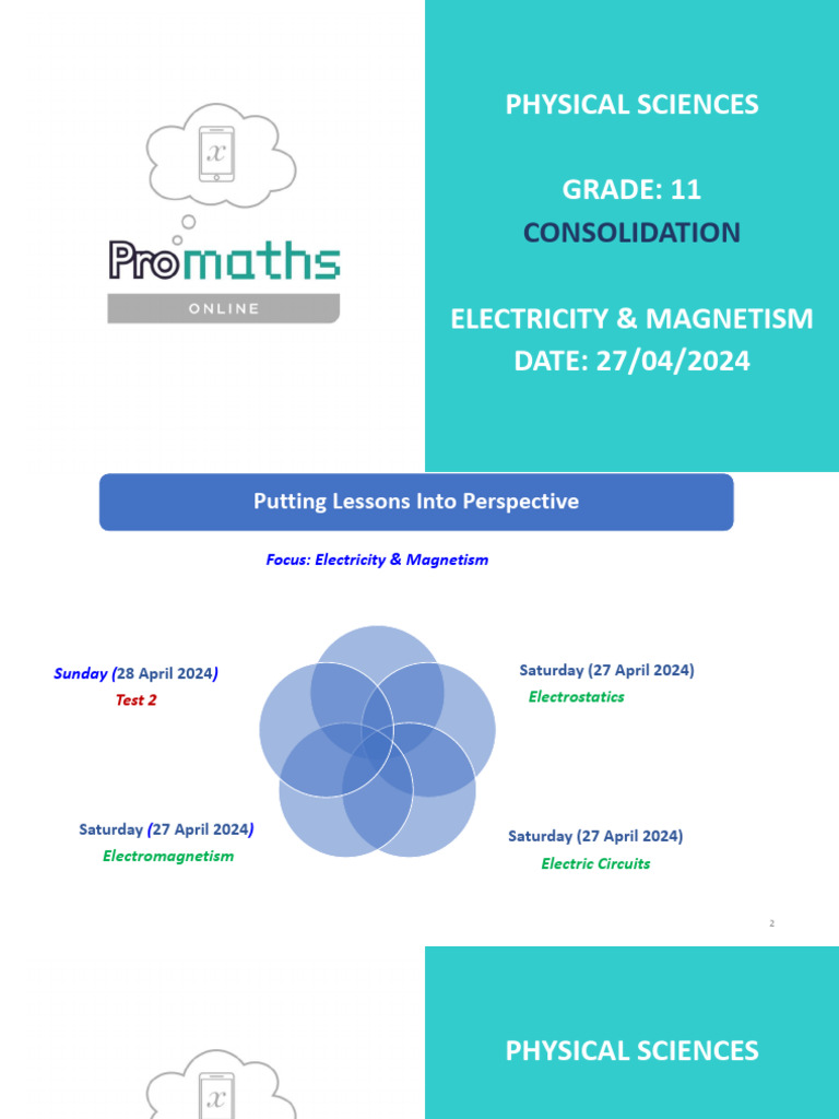 GR 11 Electricity and Magnetism Consolidation | PDF | Electric Charge ...
