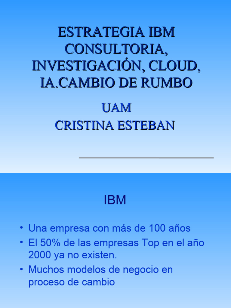 Caso Ibm | PDF | Computación en la nube | Ibm