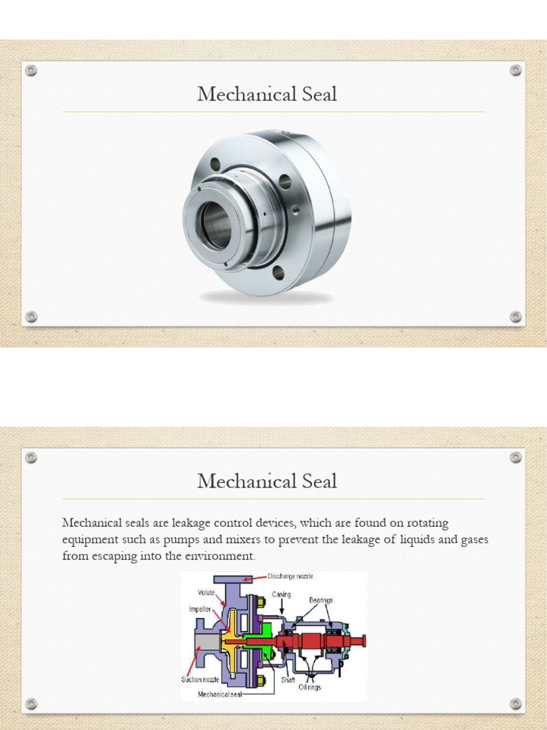 Mechanical Seal | PDF | Pump | Mechanical Engineering