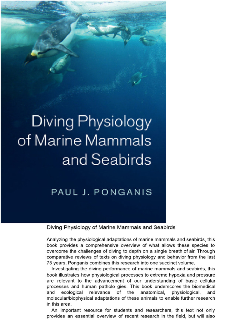 Diving Physiology of Marine Mammals and Seabirds | Download Free PDF ...