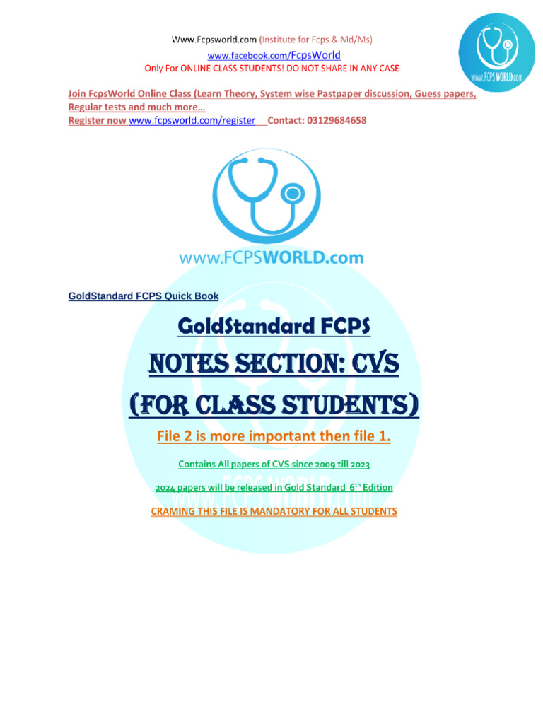 CVS notes | PDF