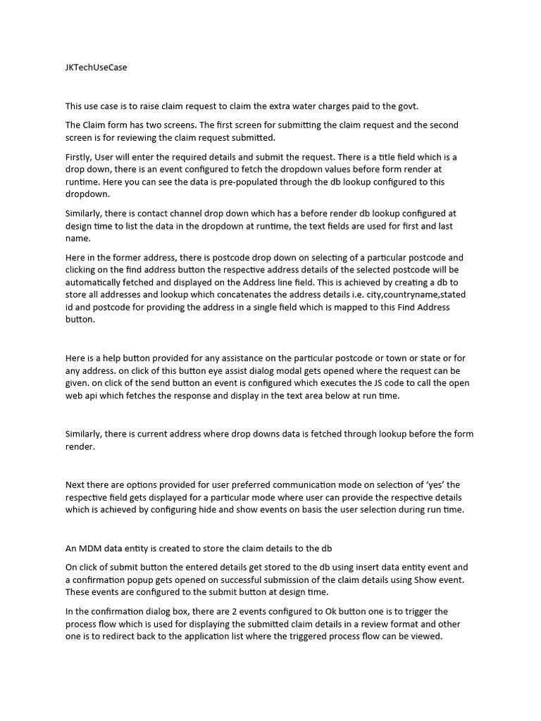 JKTechUseCase Editte | PDF | Software Engineering | World Wide Web