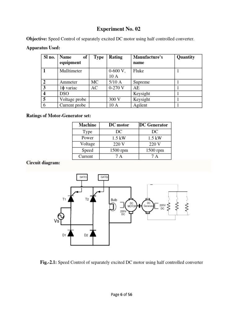Motor Control Lab 1 | PDF | Rectifier | Electricity