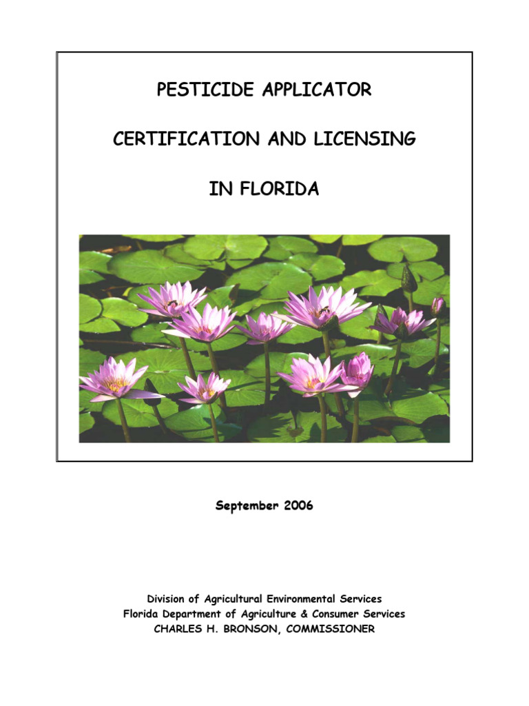 Florida Pesticide Applicator Licensing Guide | PDF | Pesticide | Pest ...