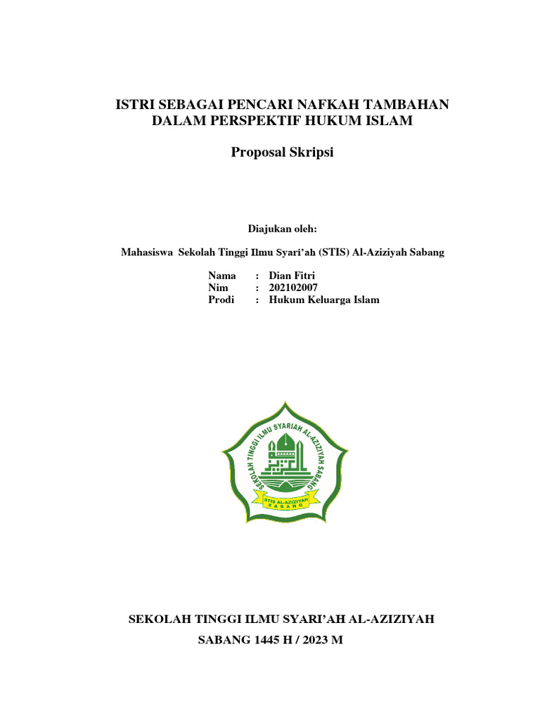 Proposal Skripsi Dian | PDF