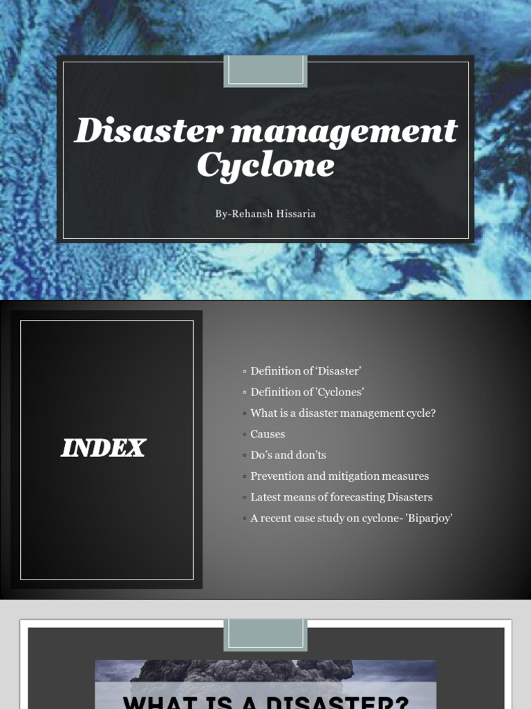 Cyclone Disaster Management Guide | PDF | Cyclone | Tropical Cyclones