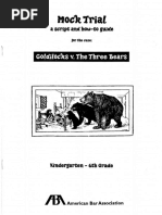Goldilocks Mock Trial Script | PDF | Goldilocks And The Three Bears ...