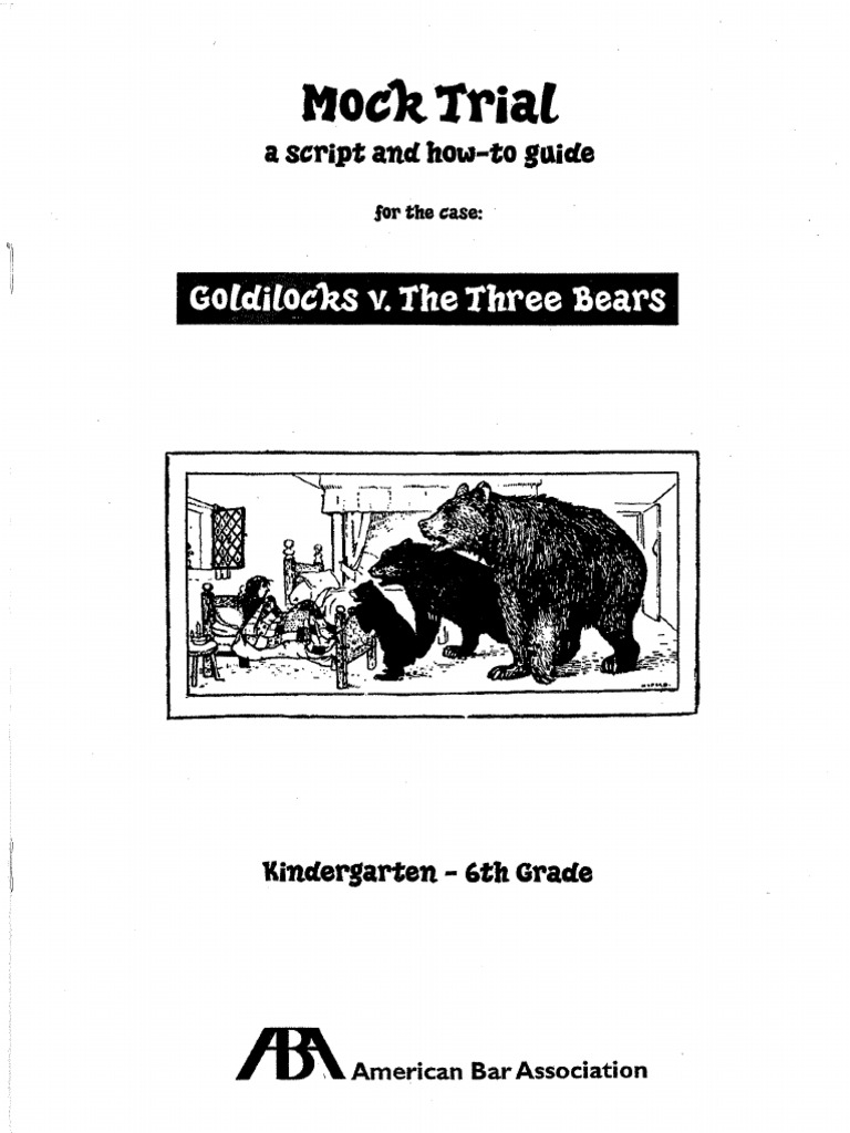 MDFL Civil Script Goldilocks V The Three Bears | PDF