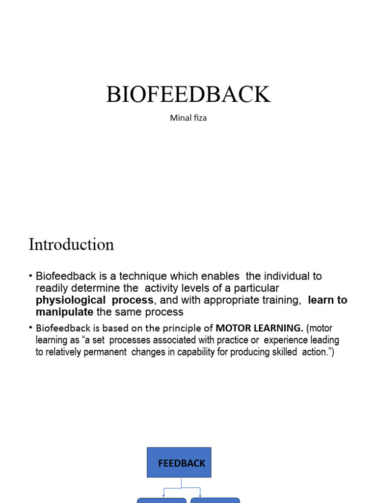 Biofeedback New Pdf Electromyography Clinical Medicine