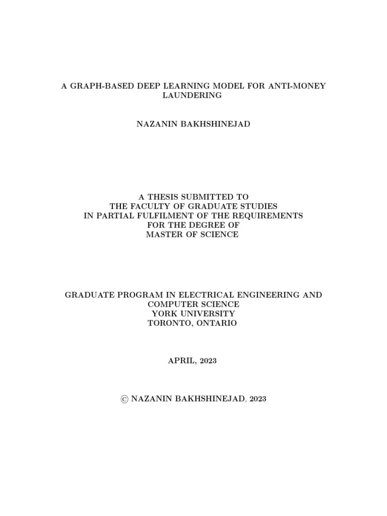 A Graph Based Deep Learning Model For Aml | PDF | Machine Learning | Support Vector Machine