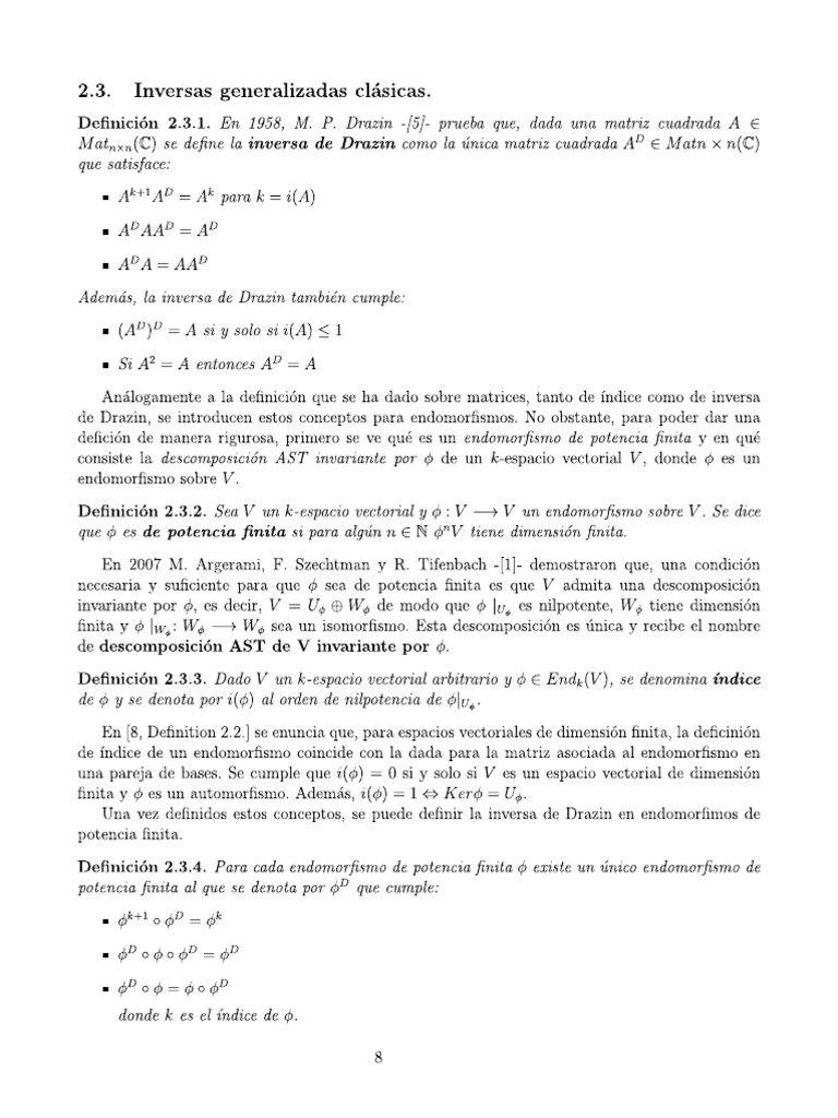 Propiedades de G Inversa | PDF