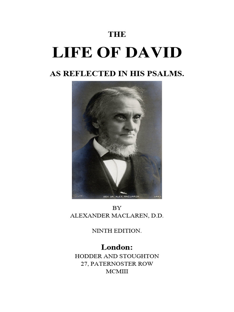 The Life of David As Reflected in His Psalms (Alexander Maclaren) (Z ...
