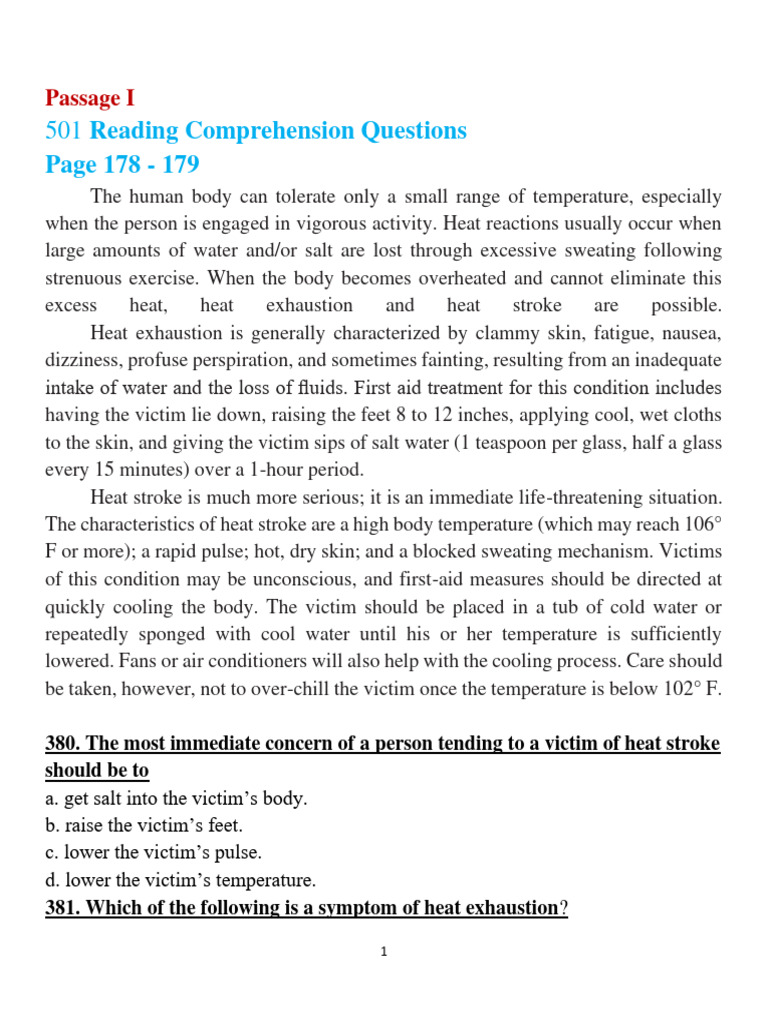 TOC . 2014 . Reading Passages . Original | PDF | Hyperthermia ...