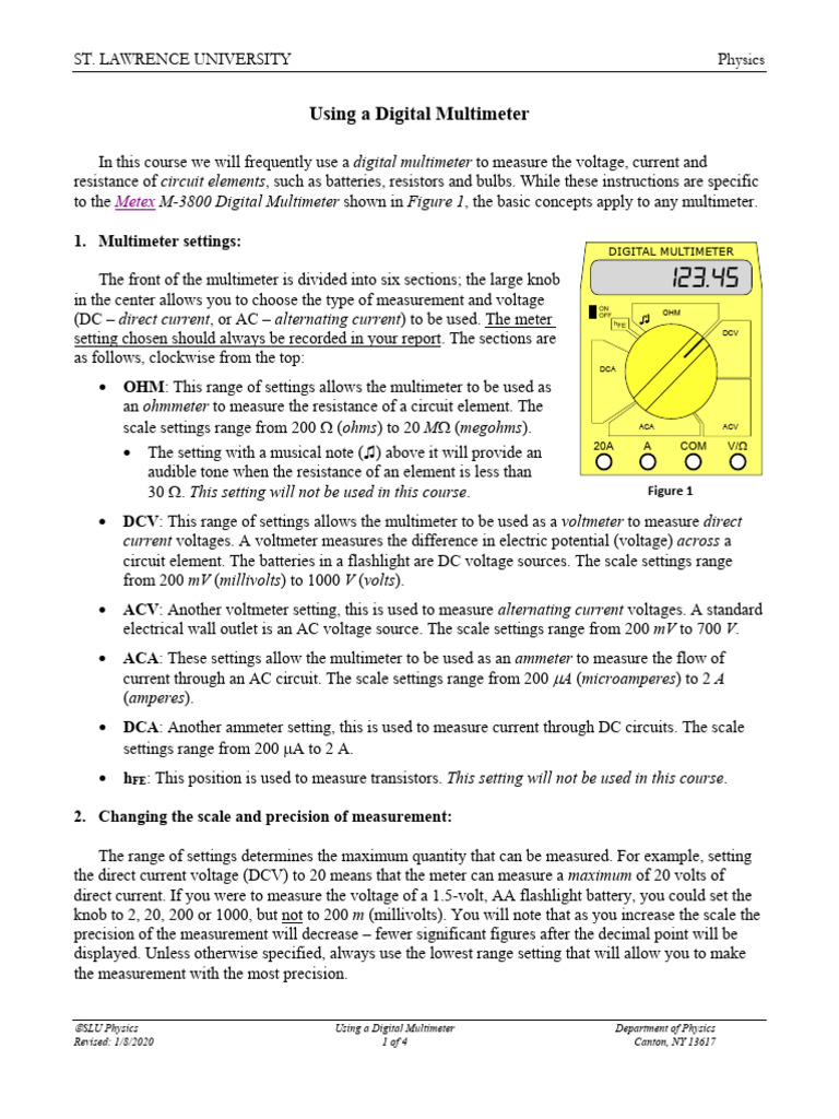 multimeter vs m barcode | PDF | Voltage | Electricity