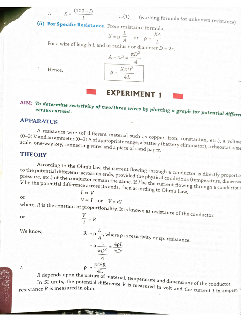 Phy Exp 1 | PDF