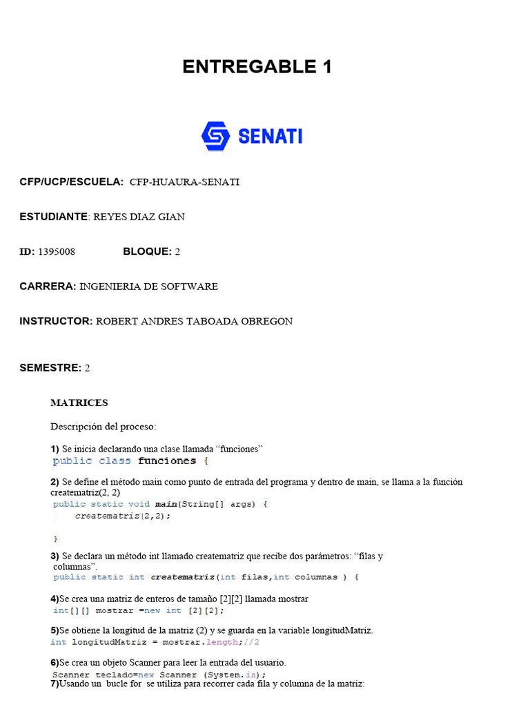 Entregable 1 JAVA | PDF