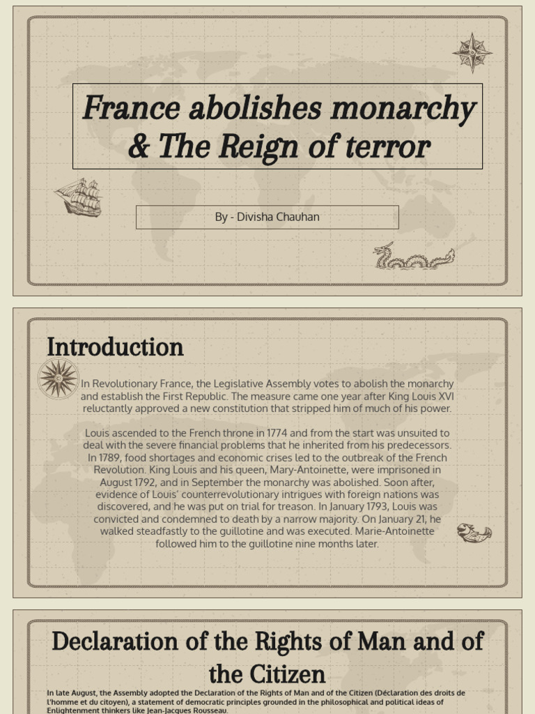 France Abolishes Monarchy and The Reign of Terror | PDF | Reign Of ...