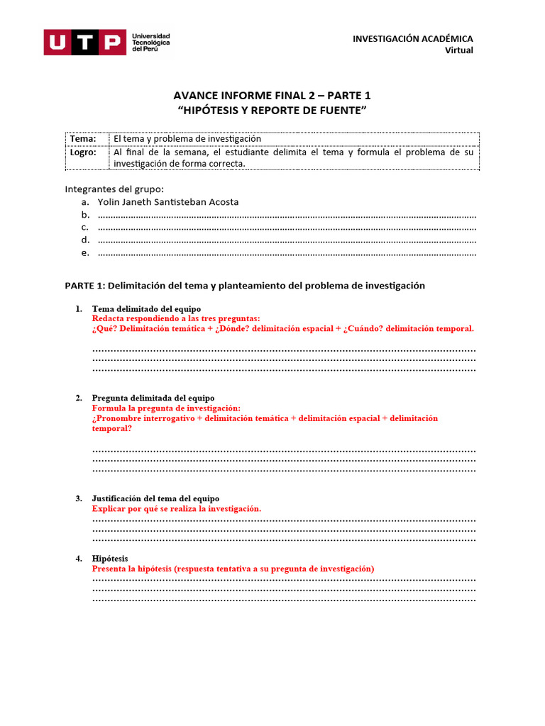 Avance de Informe Final 2 - Parte 1 - Reporte de Fuente | PDF | Red social | Perú