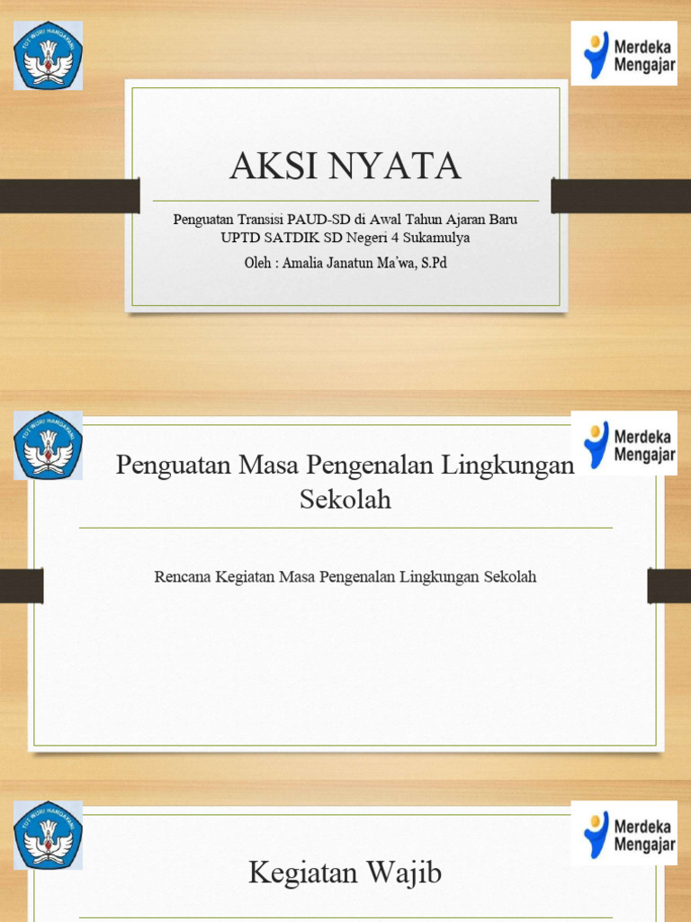 AKSI NYATA Penguatan Transisi PAUD SD | PDF AKSI NYATA Penguatan Transisi PAUD SD | PDF