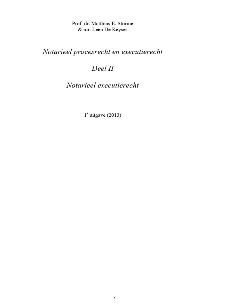 Notarieel Recht | PDF