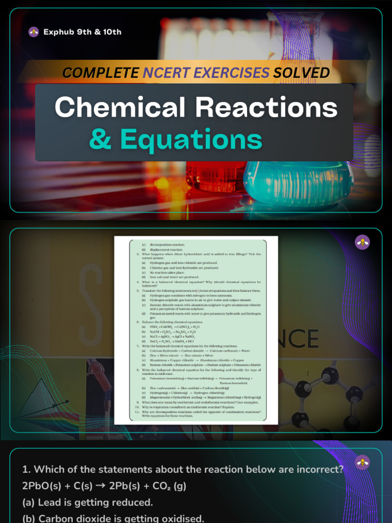 Class 10 Chemical Reactions Notes | PDF | Chemical Reactions | Chlorine