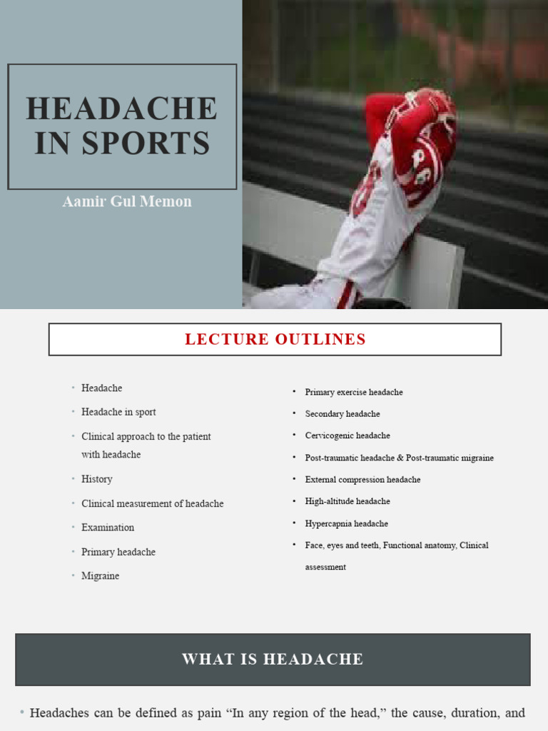 Headache in Sports | PDF | Headache | Migraine