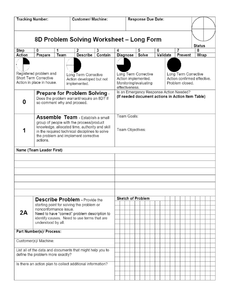 8D Problem Solving Form | PDF