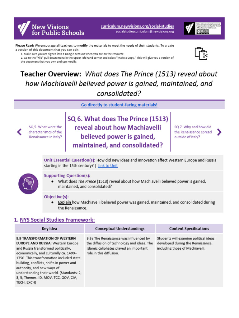 Machiavelli's Insights on Power in The Prince | PDF | The Prince ...