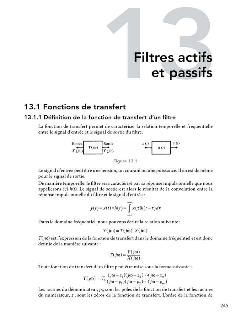Fonctions de transfert des filtres | PDF | Filtre (électronique ...