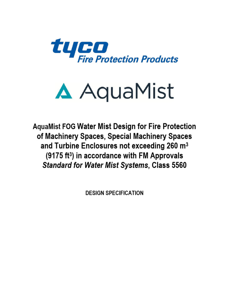 Water Mist Design Manual MDAG06IN00 | PDF | Gas Turbine | Engines