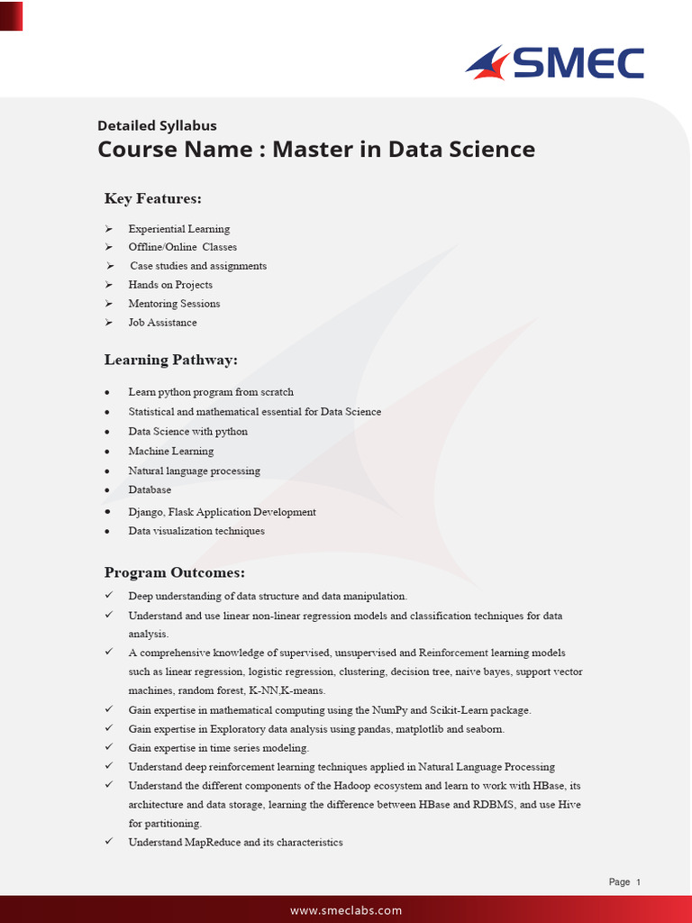 Data Science Mastery for Aspiring Professionals | PDF | Apache Spark ...