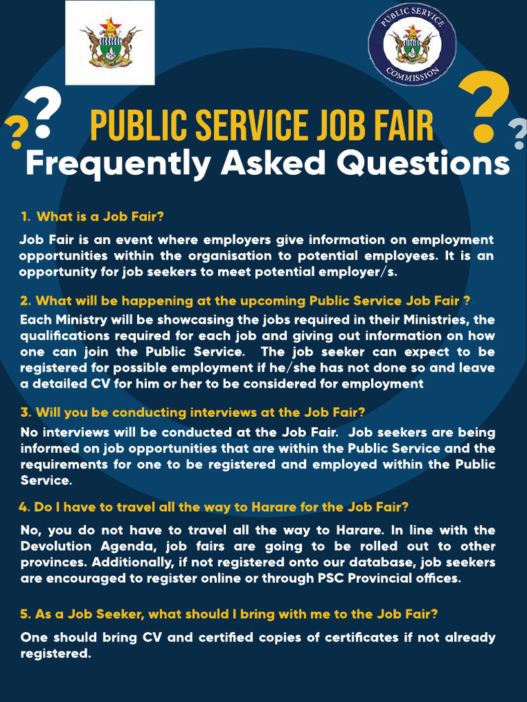 Public Service Job Fair FAQ Guide | PDF